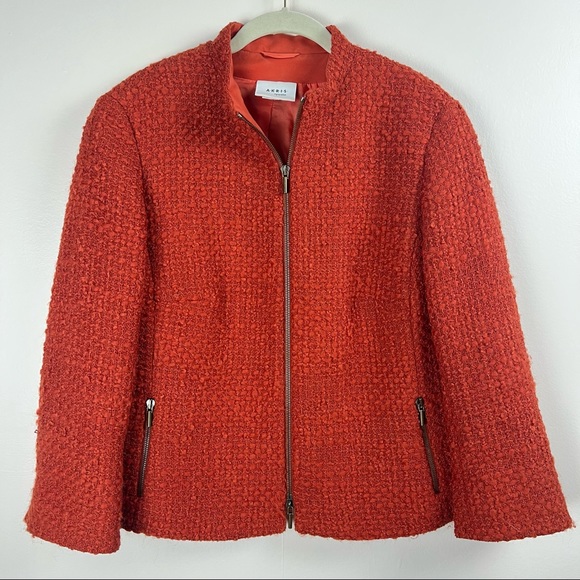 Akris Punto | Jackets & Coats | Akris Punto Boucle Textured Zip Front ...
